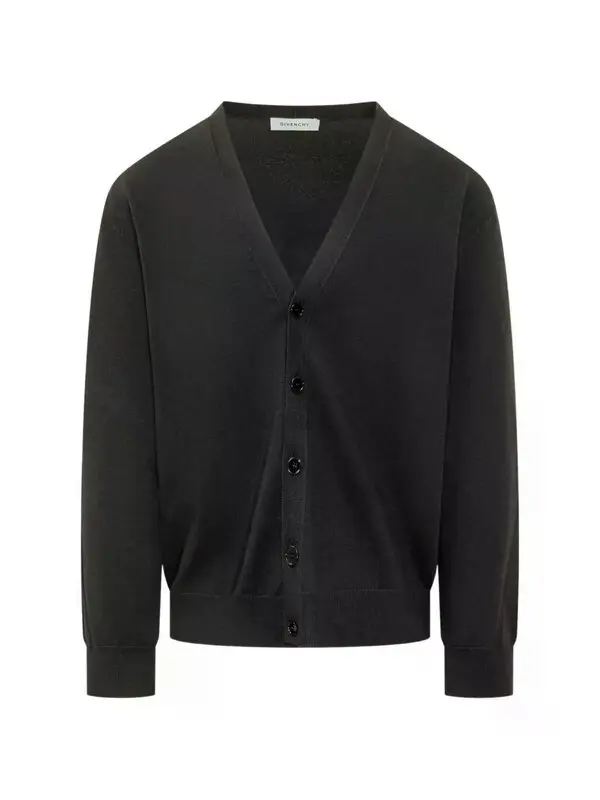 Givenchy Logo Intarsia V-neck Cardigan