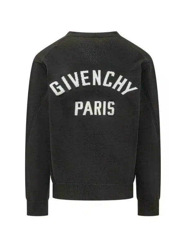 Givenchy Logo Intarsia V-neck Cardigan