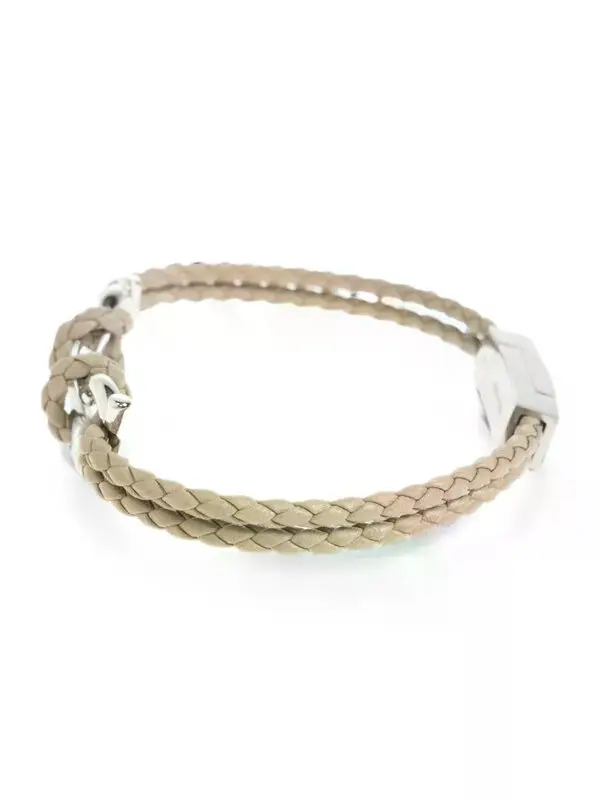FERRAGAMO Gancini Braided Bracelet - Silver
