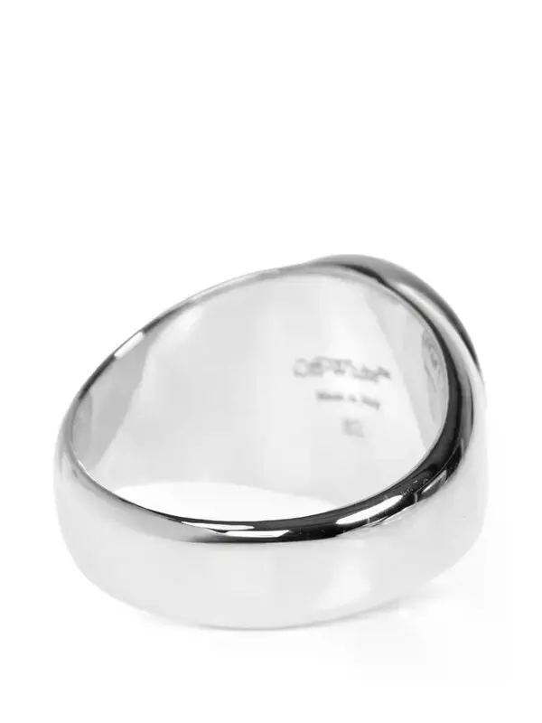 Off-White Arrows Enamel Detail Signet Ring