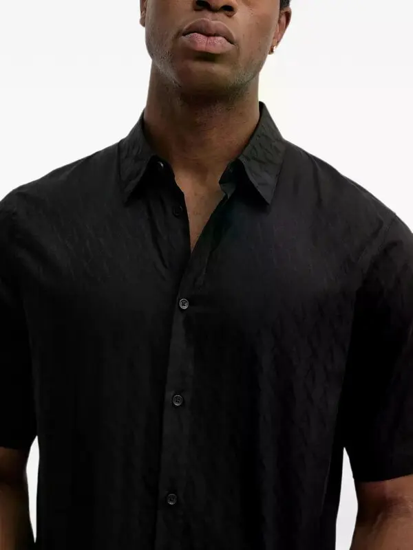 Armani Exchange Logo-jacquard Short-sleeve Shirt