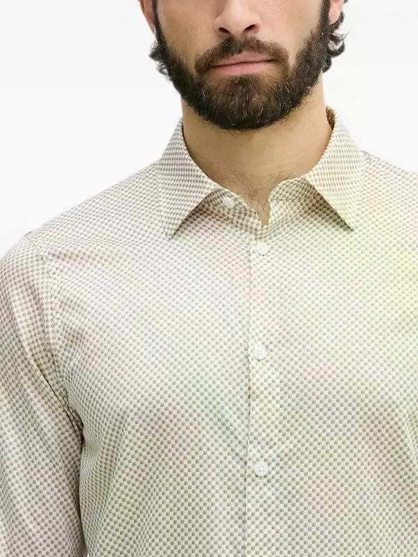 Armani Exchange Check-print Long-sleeve Shirt