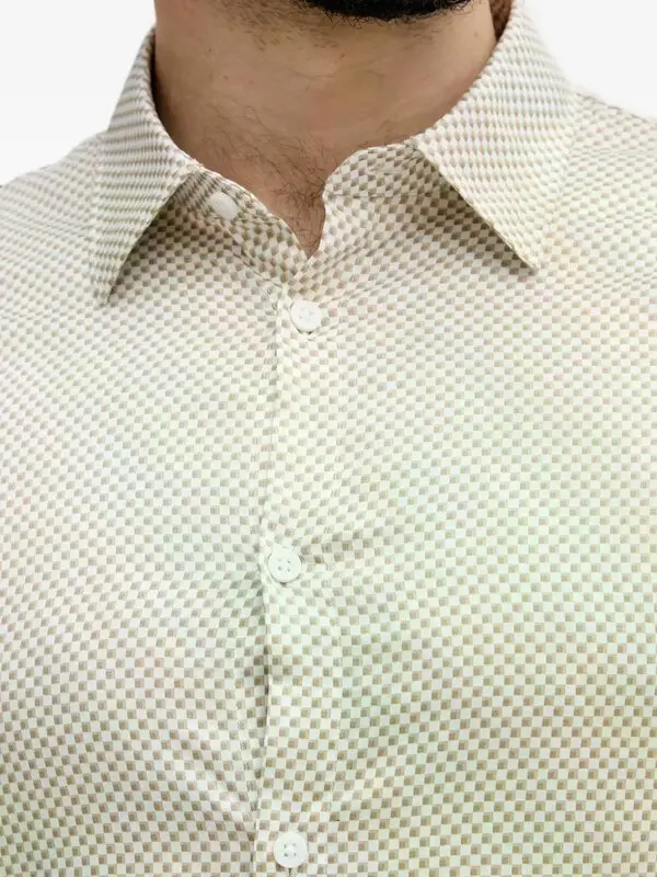 Armani Exchange Check-print Long-sleeve Shirt