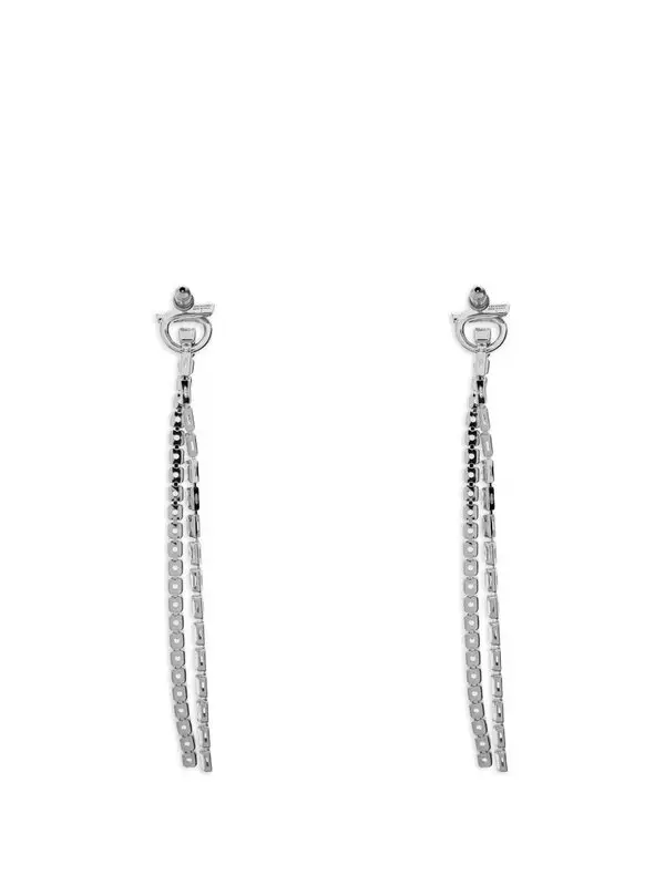 FERRAGAMO Gancini Crystal-embellished Drop Earrings