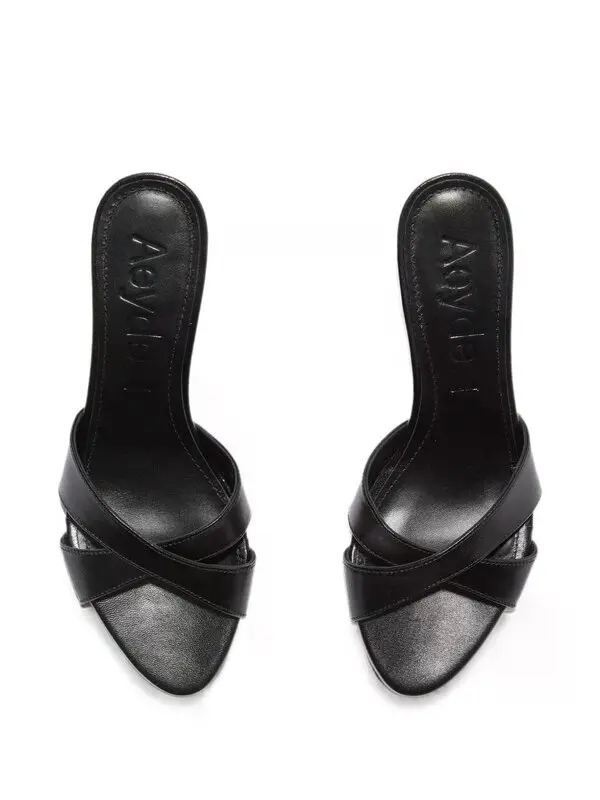 AeydĒ Crossover Strap Leather Sandals