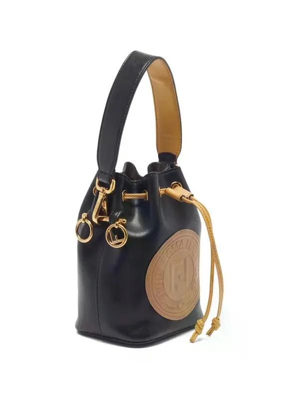 Fendi Mon Tresor Leather Bucket Bag - Black