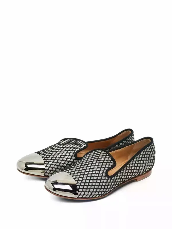 GIUSEPPE ZANOTTI Glitter-mesh Smoking Loafers