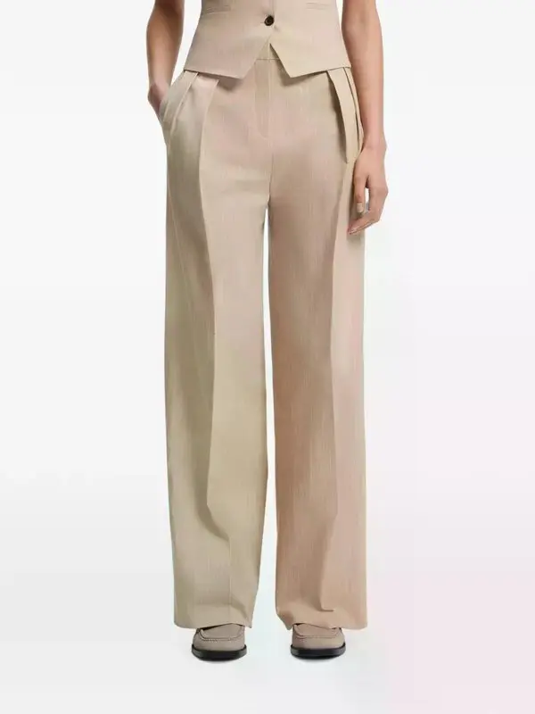 Hugo Pinstripe Pattern Pleated Trousers