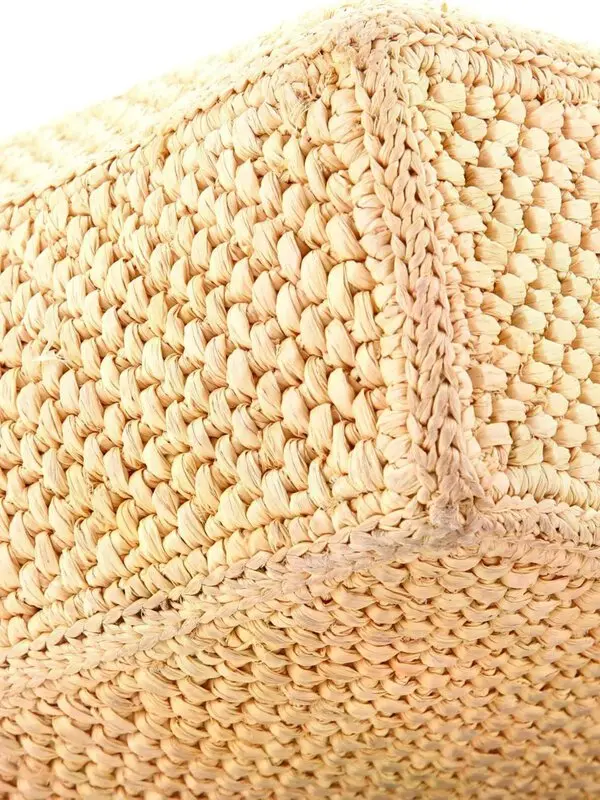 Loewe A4 Raffia And Leather North South Tote Bag - Brown