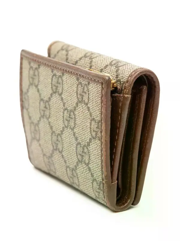 Gucci 2016-2026 Gg Supreme Horsebit 1955 Trifold Wallet Small Wallets - Neutrals