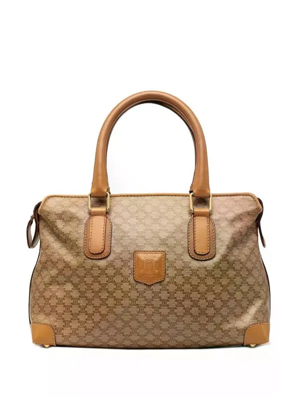 Celine Macadam Coated Canvas Handbag - Neutrals