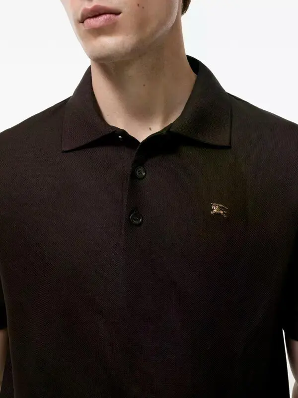 Burberry Logo-embroidered Polo Shirt - Brown