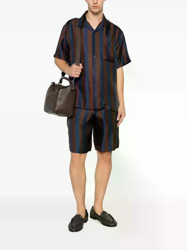 Fendi Striped Silk Shorts