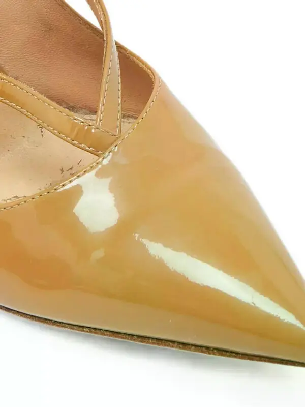 GIANVITO ROSSI Pointed-toe Leather Pumps