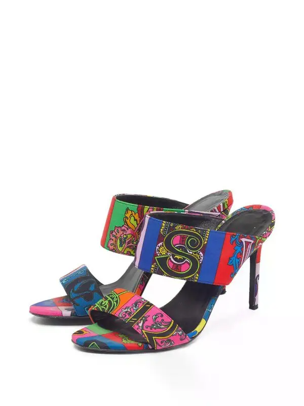 Versace Baroque Print Stiletto Heel Sandals