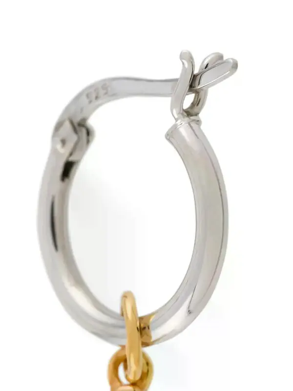 TRUE ROCKS Sterling Knife Hoop Earring