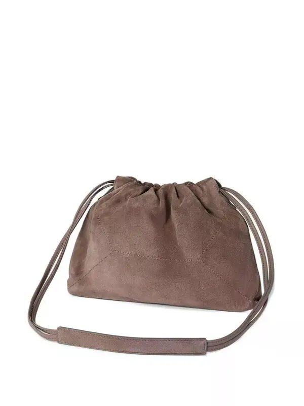 Brunello Cucinelli Suede Drawstring Shoulder Bag