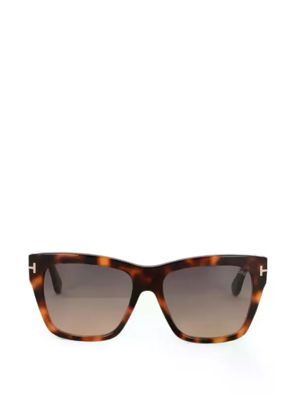 TOM FORD Tortoiseshell-effect Square-frame Sunglasses - Brown
