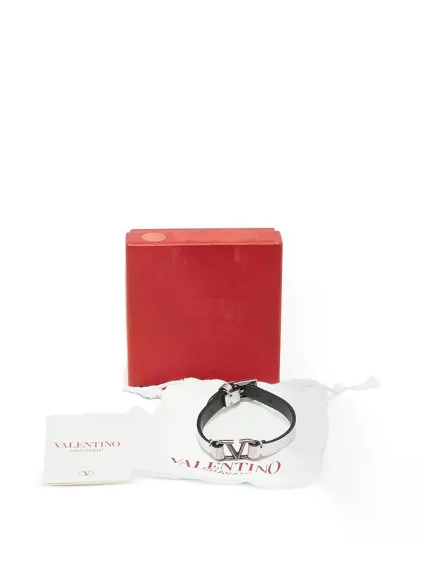 Valentino Garavani Vlogo Leather Bracelet