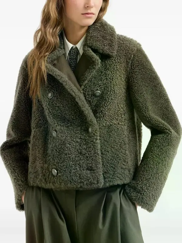 Brunello Cucinelli Double-breasted Shearling Coat