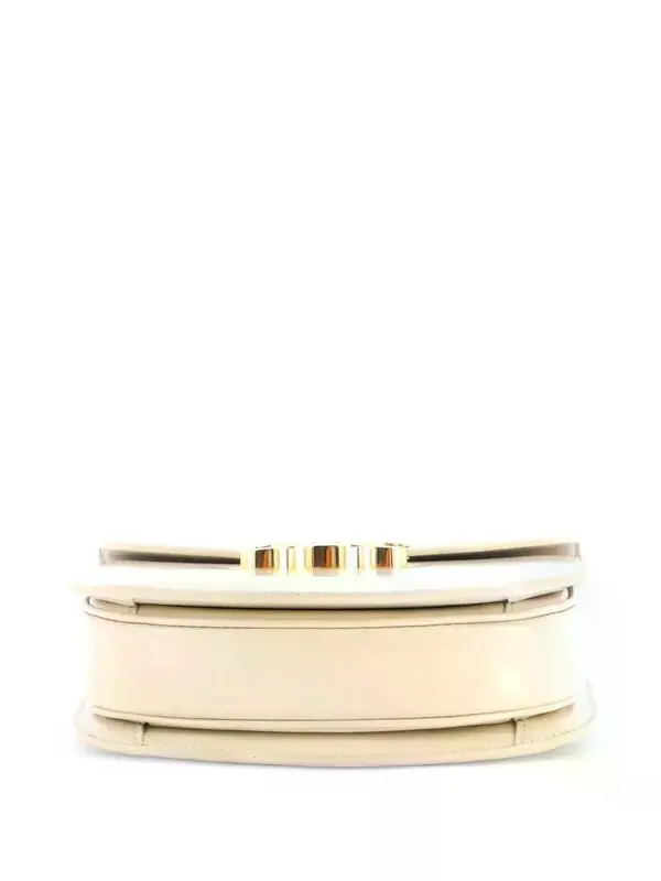 Celine Triomphe Besace Cléa Chain Flap Bag In Leather