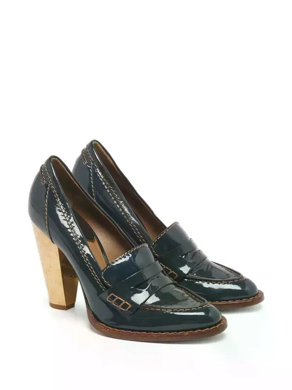 Dolce & Gabbana Patent Leather Penny Strap Loafer Pumps