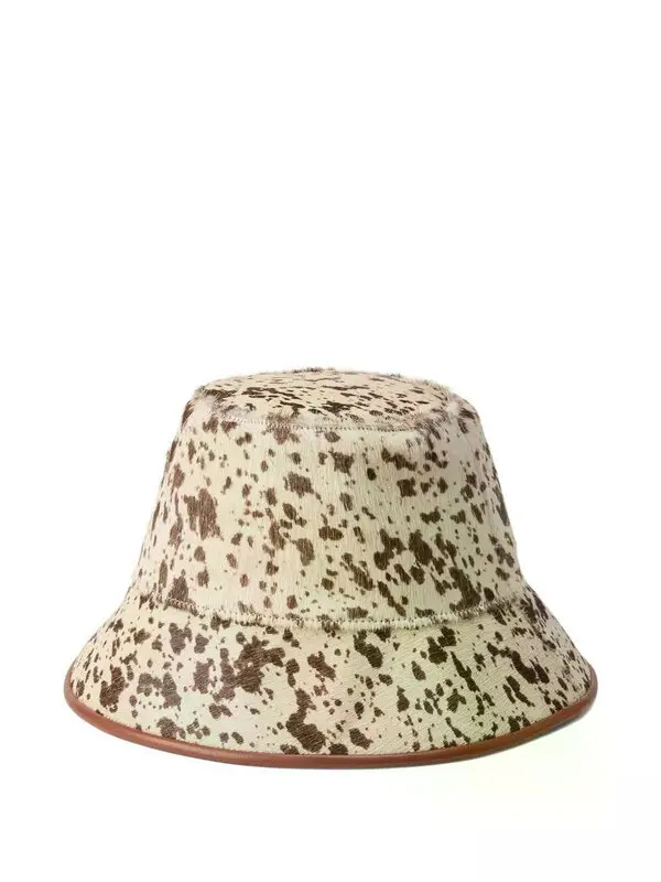 Polo Ralph Lauren Cow-print Haircalf Bucket Hat - Neutrals