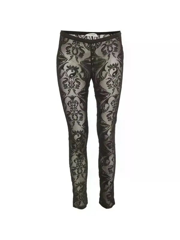 Emilio Pucci Lace Straight-leg Trousers - Black