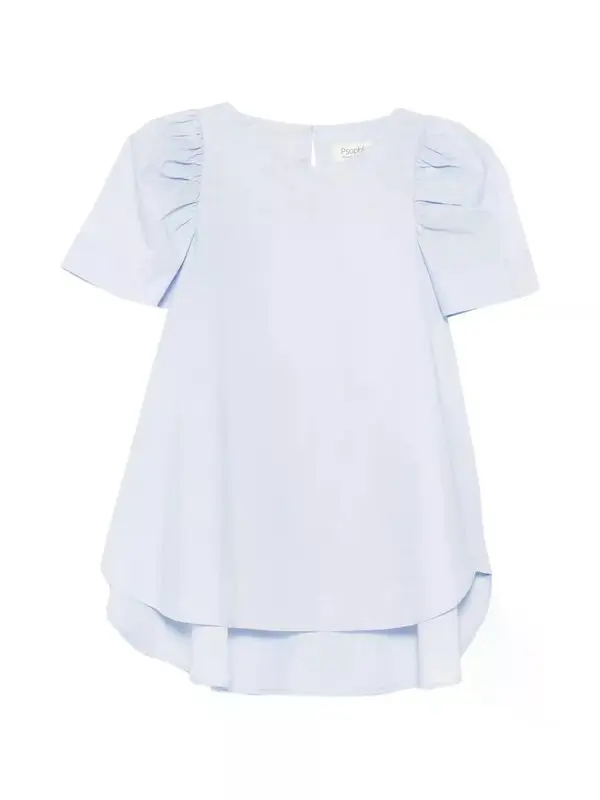 PSOPHIA Gathered Shoulder Blouse - Blue