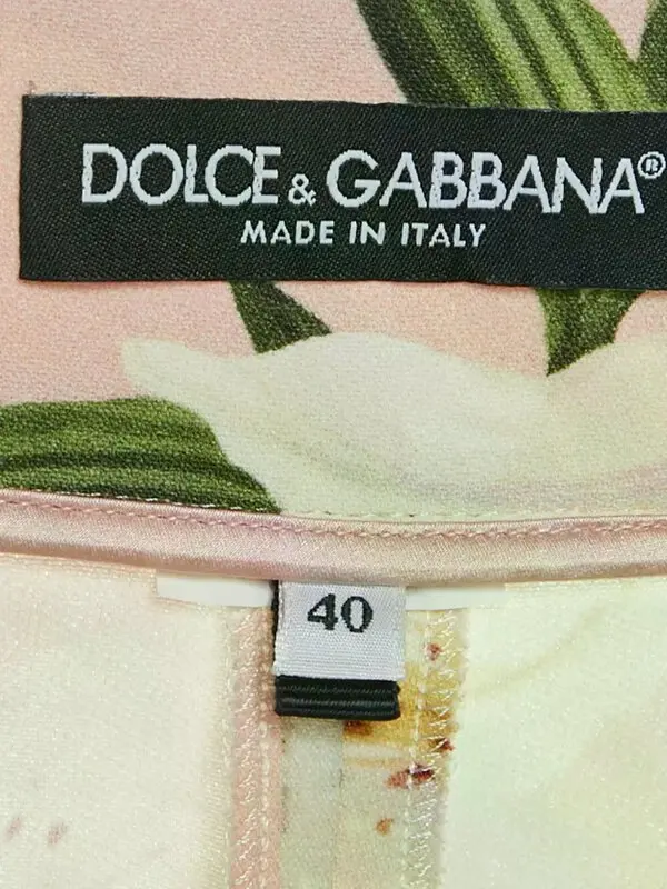 Dolce & Gabbana Lily Print Straight-fit Trousers