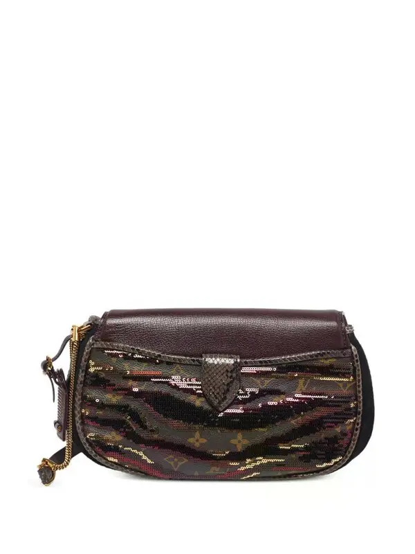 LOUIS VUITTON Monogram Sauvage Tigre Clutch Bag - Brown