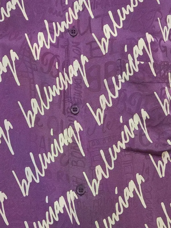 Balenciaga Scribble-print Raw-cut Long Dress
