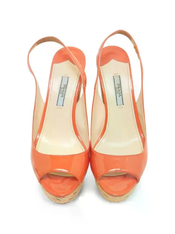 Prada Patent Leather Peep-toe Platform Pumps