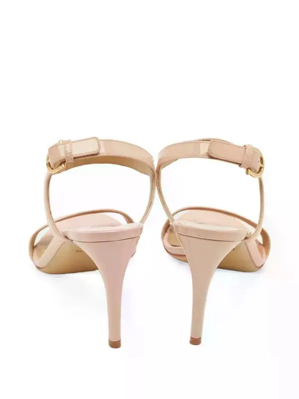 FERRAGAMO Patent Leather Ankle-strap Stiletto Sandals