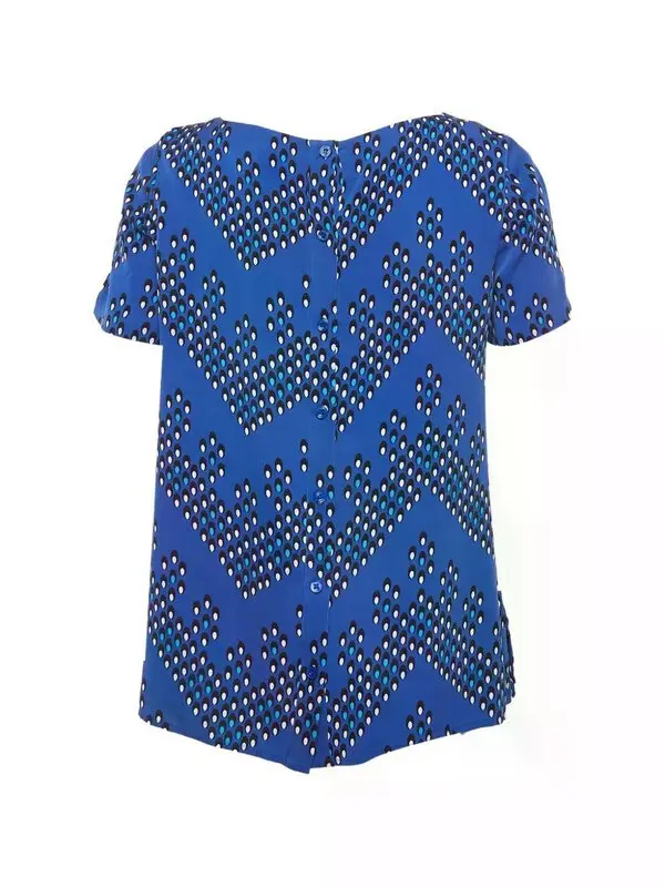 Diane Von Furstenberg Printed Short-sleeve Blouse