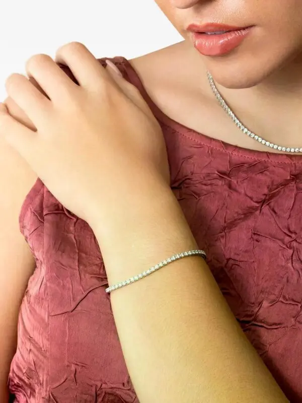 Nimo With Love Diamond Round-cut Tennis Bracelet In White Gold