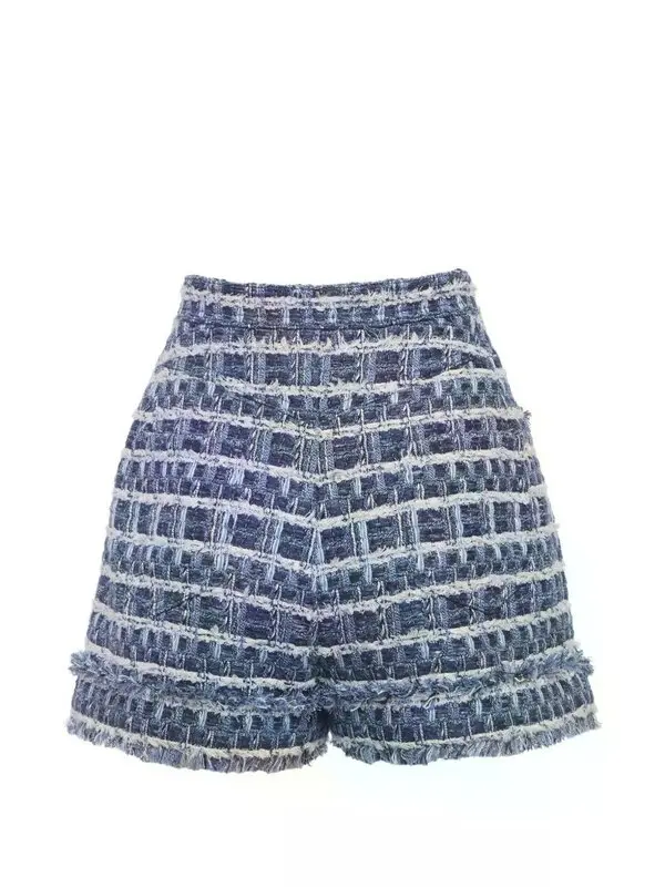 Balmain High-waisted Tweed Shorts With Decorative Buttons