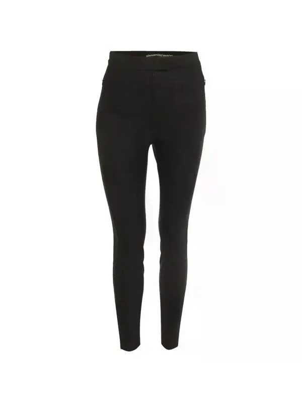 Alexander Wang Zip-detail Jersey Trousers - Black