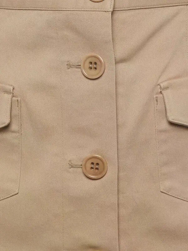 Red Valentino Gabardine Button-front Shorts - Neutrals