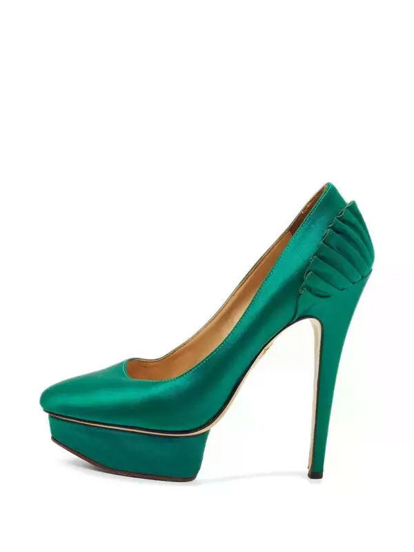 CHARLOTTE OLYMPIA Paloma Platform Pumps - Green