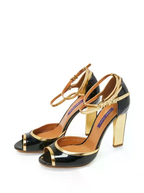 Ralph Lauren Patent Leather Ankle Strap Sandals