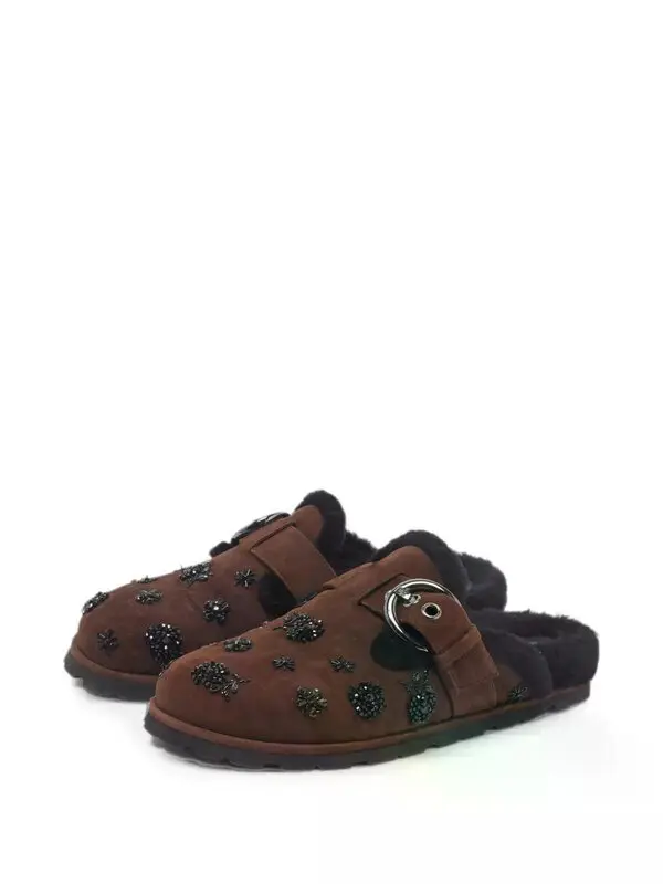 STUART WEITZMAN Chrystie Embellished Mules - Brown