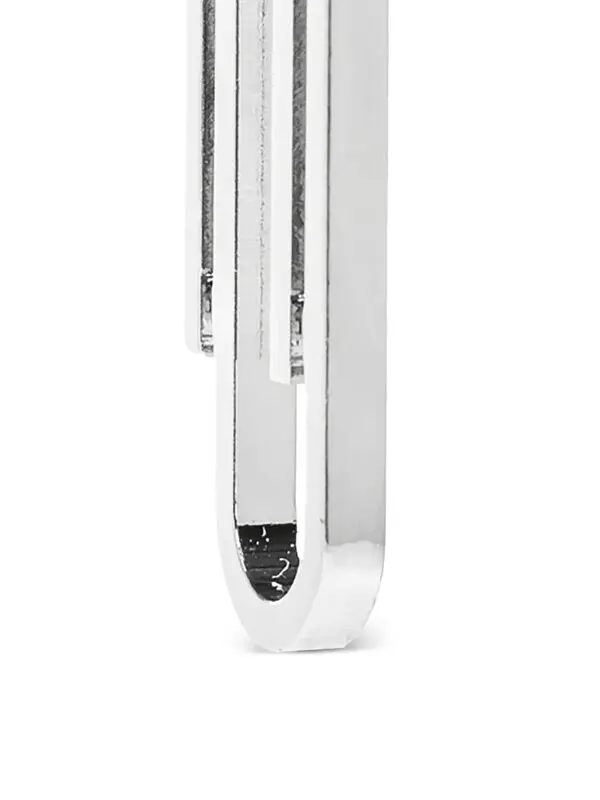 Off-White Paperclip-shaped Single Earrings