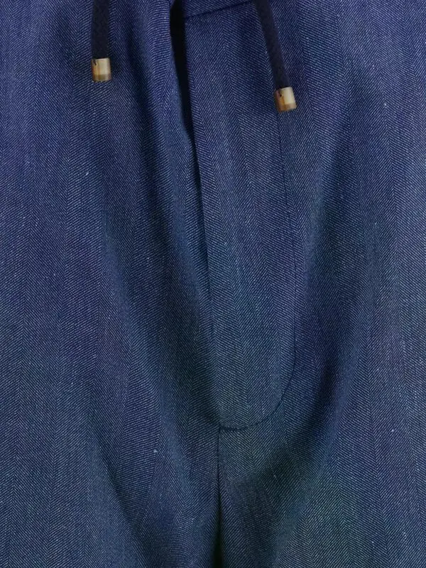 Brunello Cucinelli Herringbone Drawstring Waist Shorts