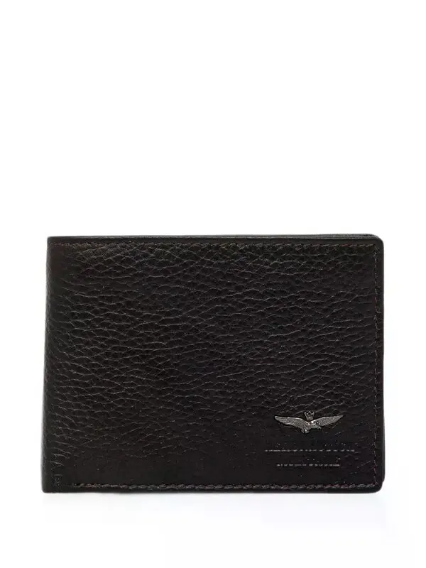 AERONAUTICA MILITARE Logo-plaque Grained Wallet - Brown