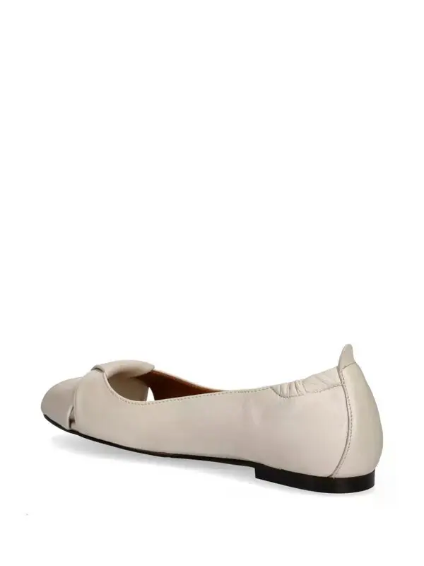 BILLI BI Crossover Peep-toe Ballet Flats