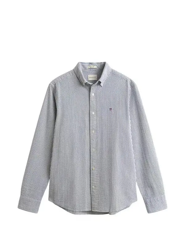 Gant Striped Seersucker Shirt - Blue