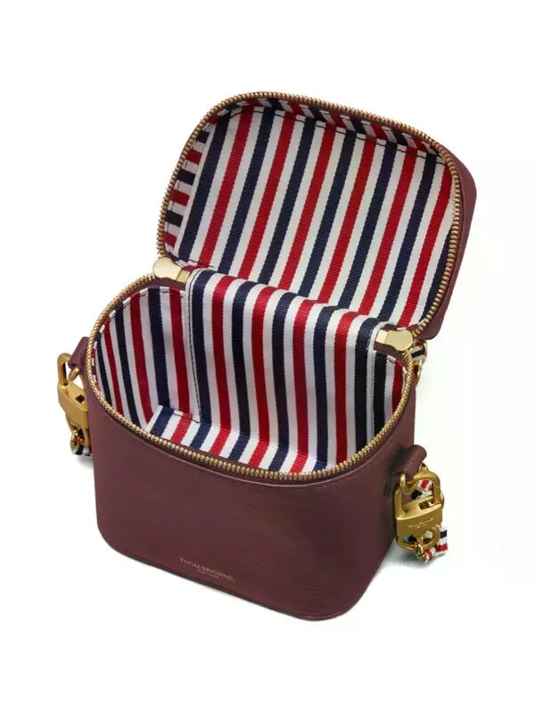 Thom Browne Grained Leather Pouch - Red
