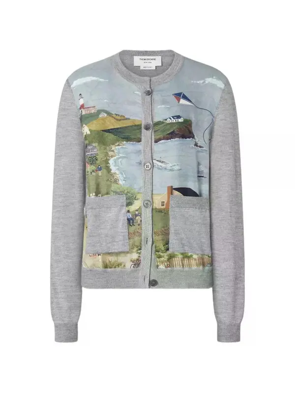 Thom Browne Nantucket Cardigan - Grey