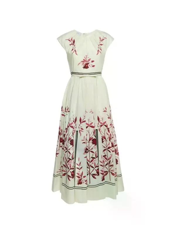 Giambattista Valli Floral Print Flared Maxi Dress - Neutrals